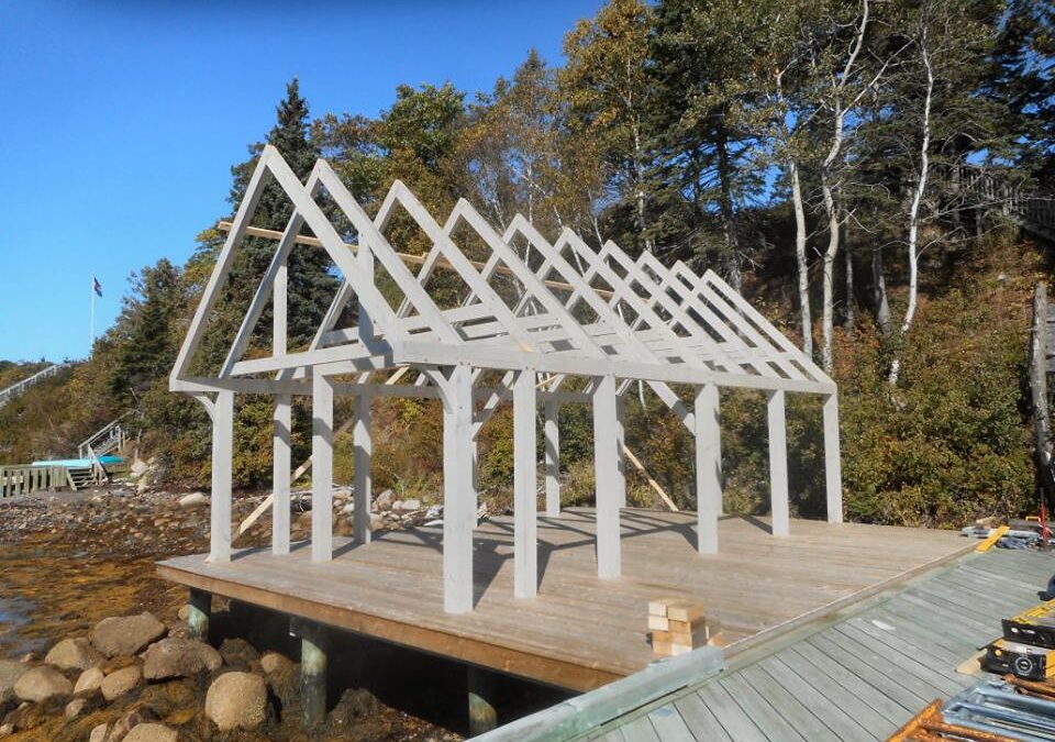 raised-frame-from-deck - Arlington Timber Frames
