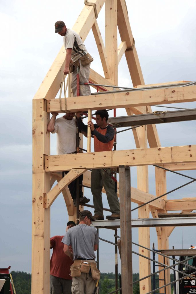 Timber Frame Raised in South Rawdon, NS - Arlington Timber Frames