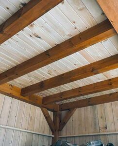 interior-beams-under-loft - Arlington Timber Frames